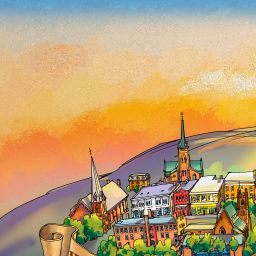 Choate Rosemary Hall Campus Map Illustration - Illustrated Maps by ...