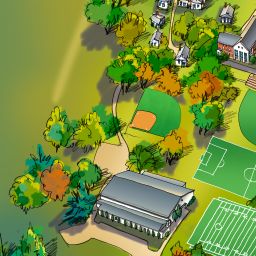 Choate Rosemary Hall Campus Map Illustration - Illustrated Maps by ...