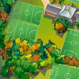 Choate Rosemary Hall Campus Map Illustration - Illustrated Maps by ...