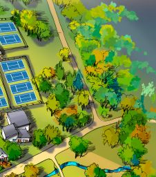 Choate Rosemary Hall Campus Map Illustration - Illustrated Maps by ...