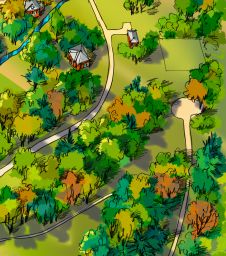 Choate Rosemary Hall Campus Map Illustration - Illustrated Maps by ...