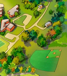 Choate Rosemary Hall Campus Map Illustration - Illustrated Maps by ...